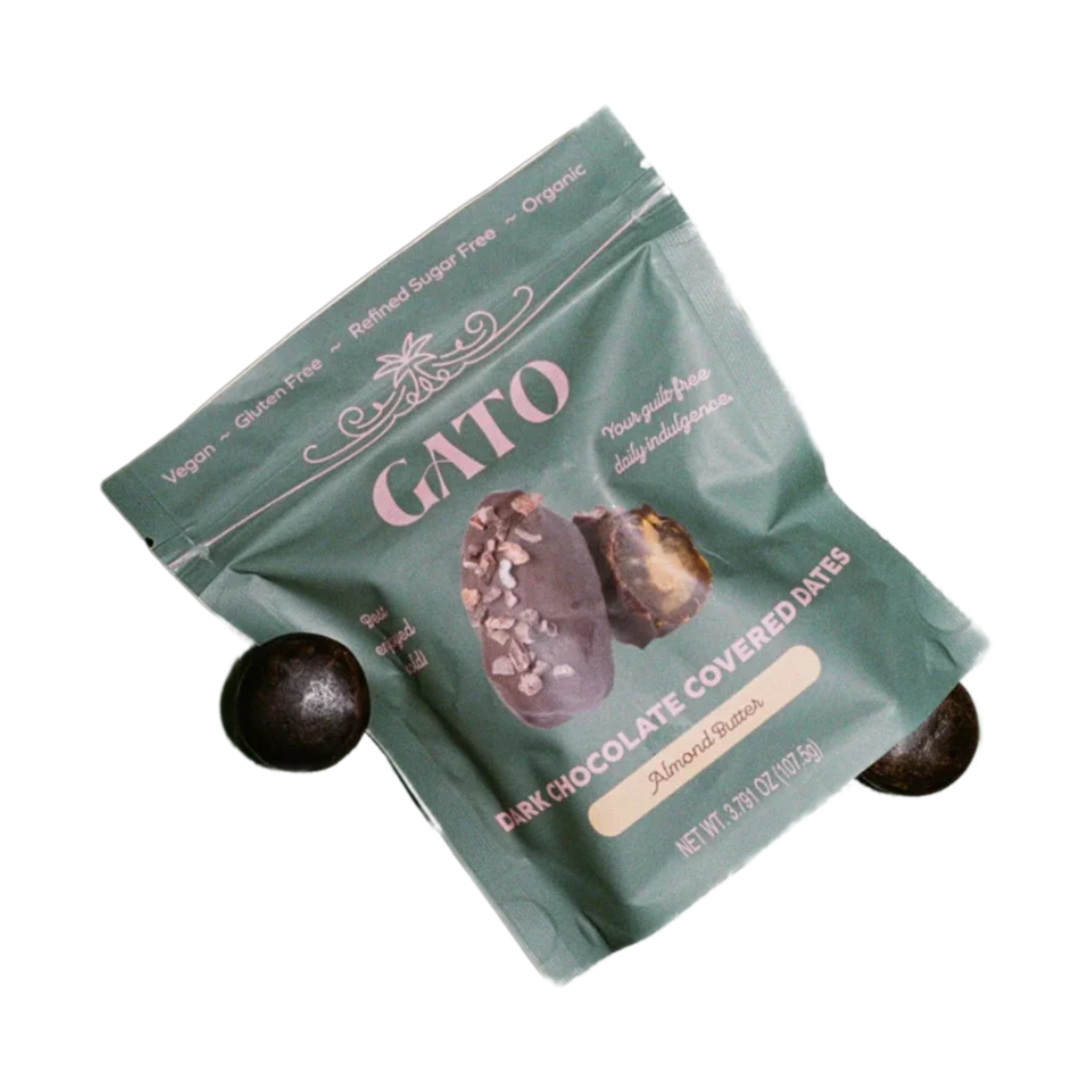 Gato Dark Chocolate Covered Dates with Almond Butter (3 piece) at Wine ...